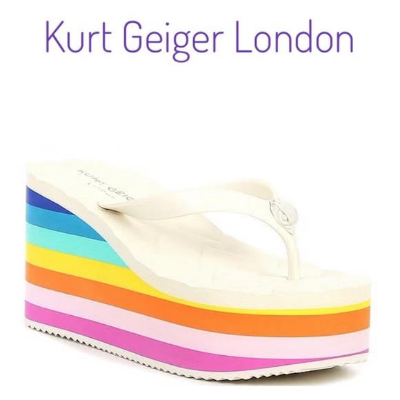 Kurt Geiger | Shoes | New Kurt Geiger Londonkensington Rainbow Flipflop ...